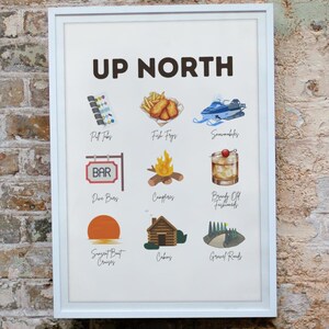 Up North Poster up North Sign Snowmobile Signs Snowmobile Gift up North ...
