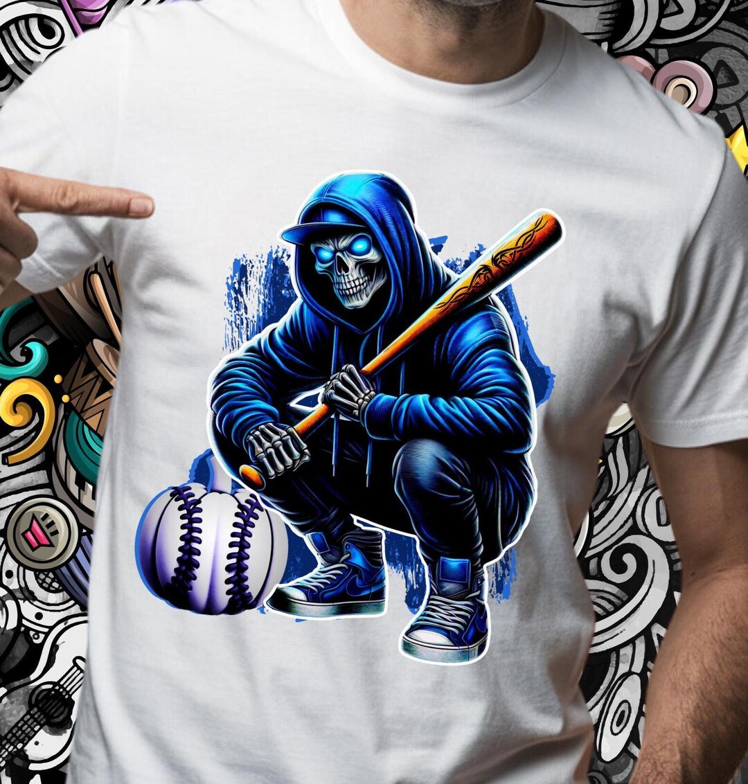 Skeleton Baseball Player PNG: Halloween Thanksgiving Design (digital ...