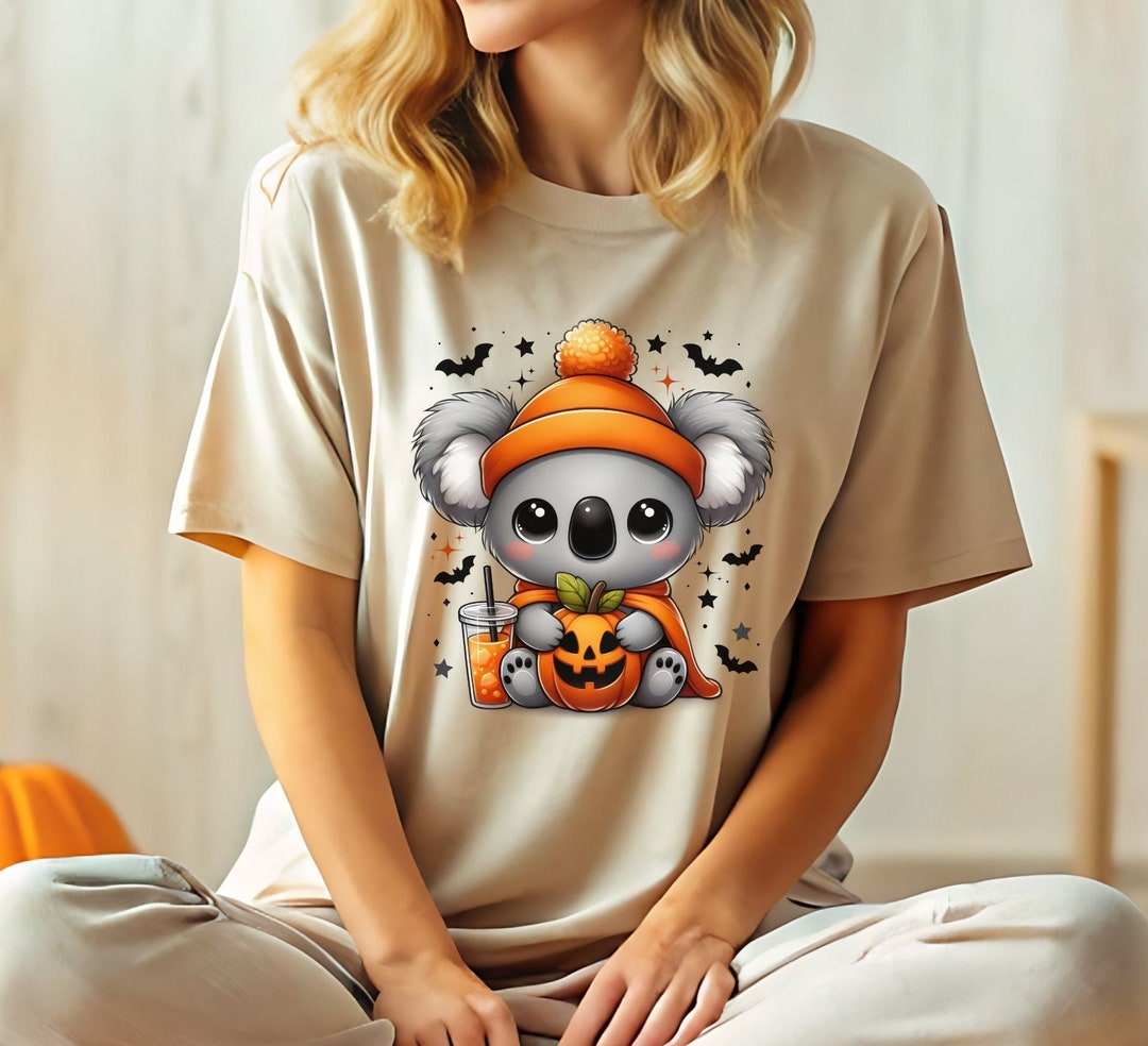 Cute Koala With Pumpkin Shirt Design, Halloween Shirt, Cute Baby ...