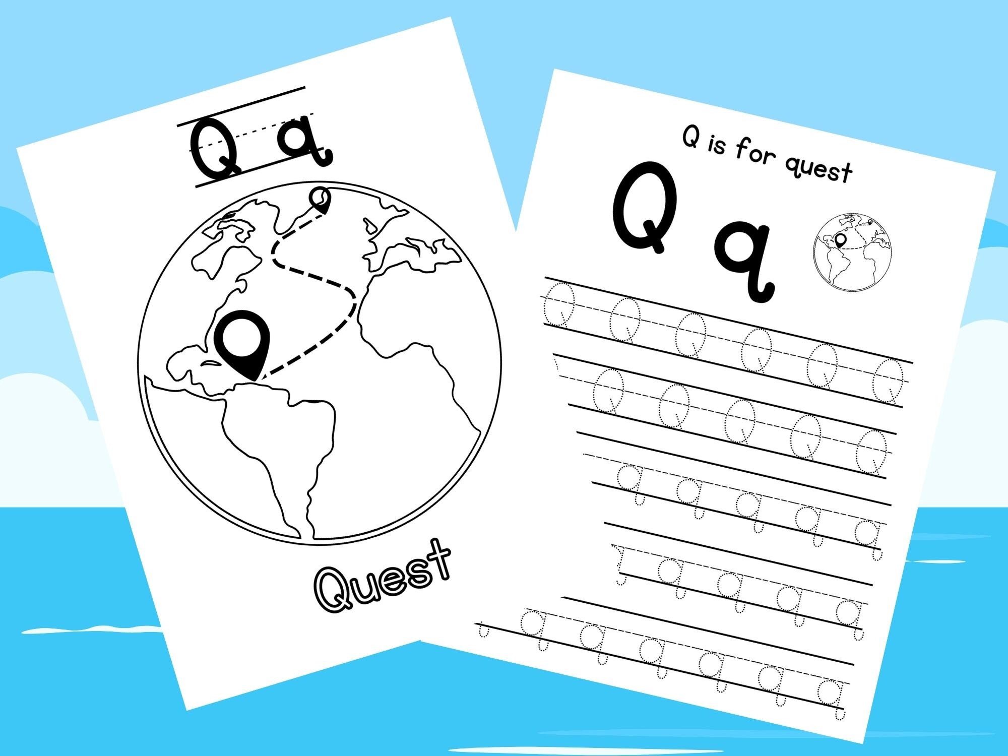 Pirate Alphabet Coloring Book, Jumbo Coloring Pages for Preschoolers ...