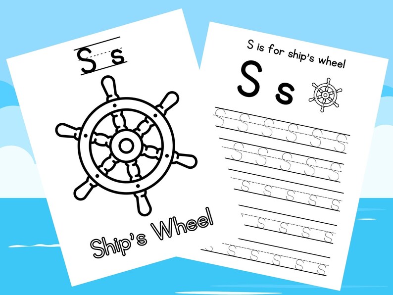 Pirate Alphabet Coloring Book, Jumbo Coloring Pages for Preschoolers ...