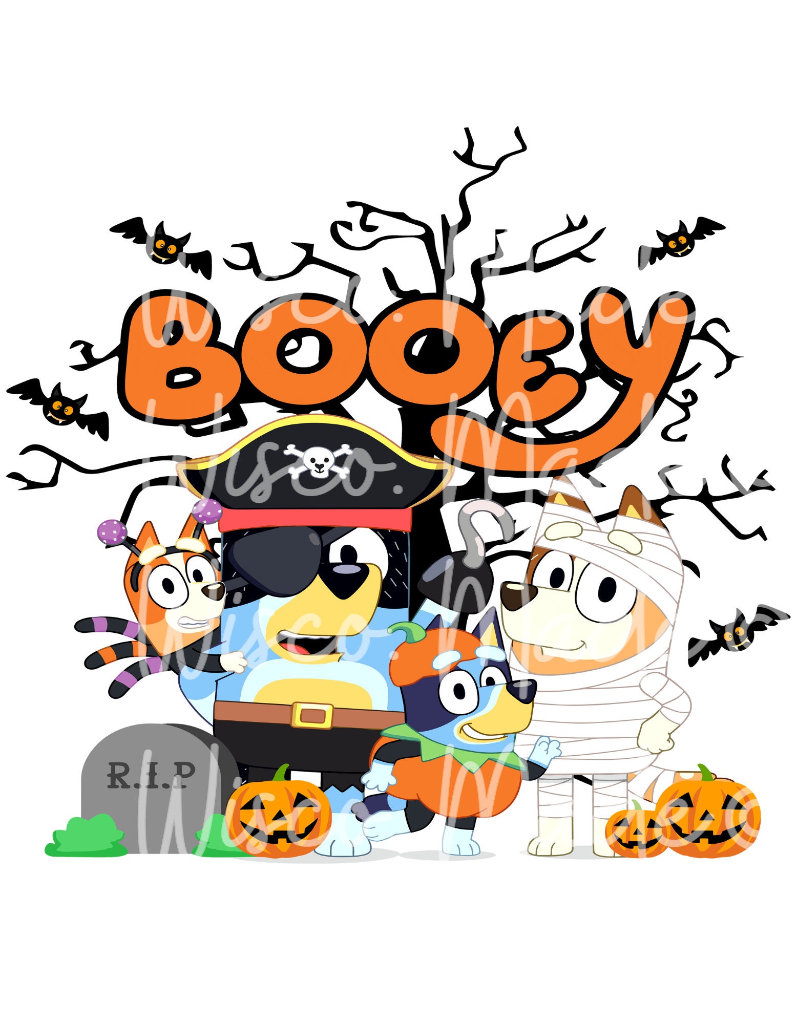 Booey PNG Halloween Disney Bluey PNG Happy Haloween - Etsy
