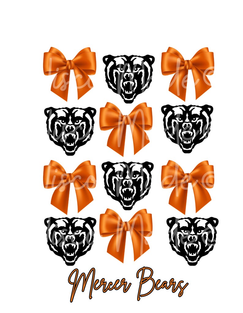 Coquette Mercer Bears Bears and Bows PNG - Etsy