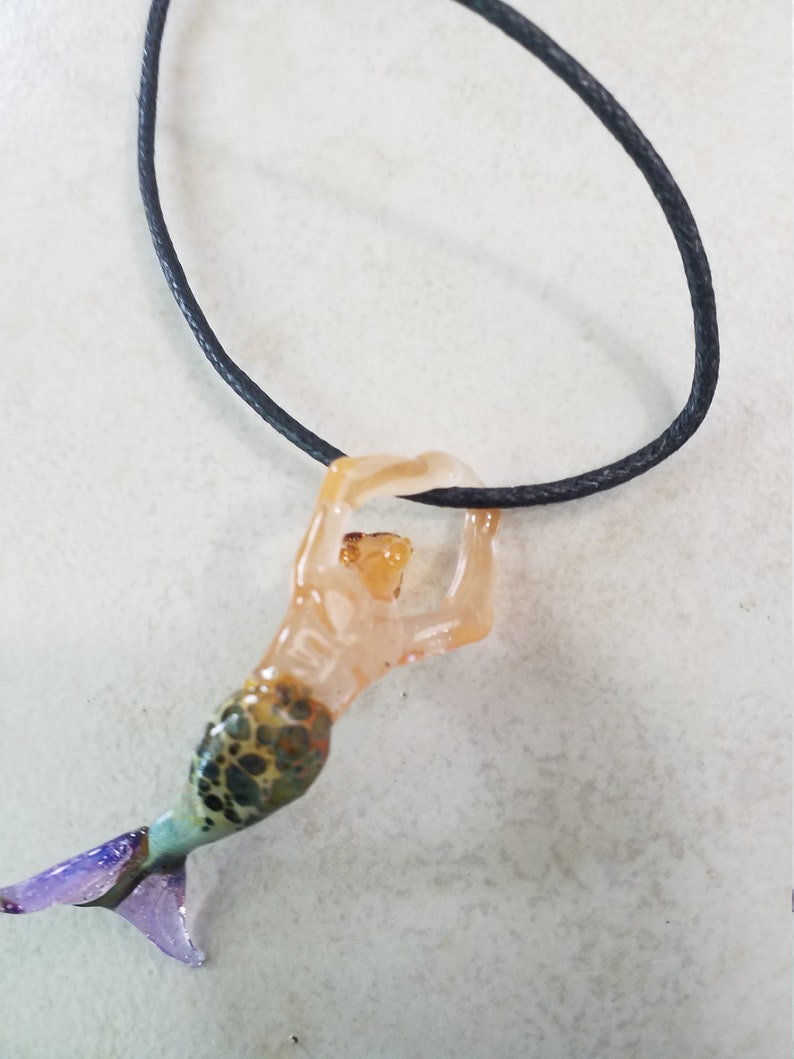 Ocean Art Merman Necklace Fish Figurine Mermaid Husband Guy or | Etsy