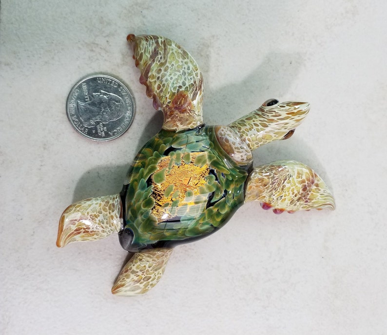 Glass Turtle Shell Sea Turtle Sea Shell Blown Glass Turtle | Etsy