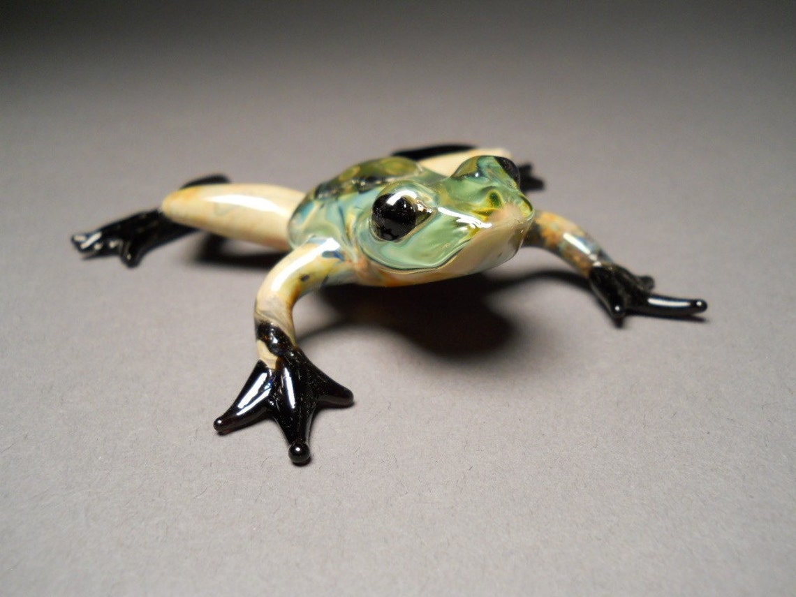 Glass Sculptured Frog Art | Etsy