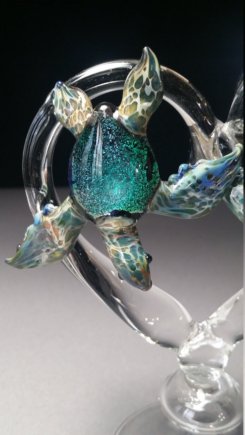 Turquoise Sea Turtle Wedding Centerpiece Cake Topper: Beach Wedding ...