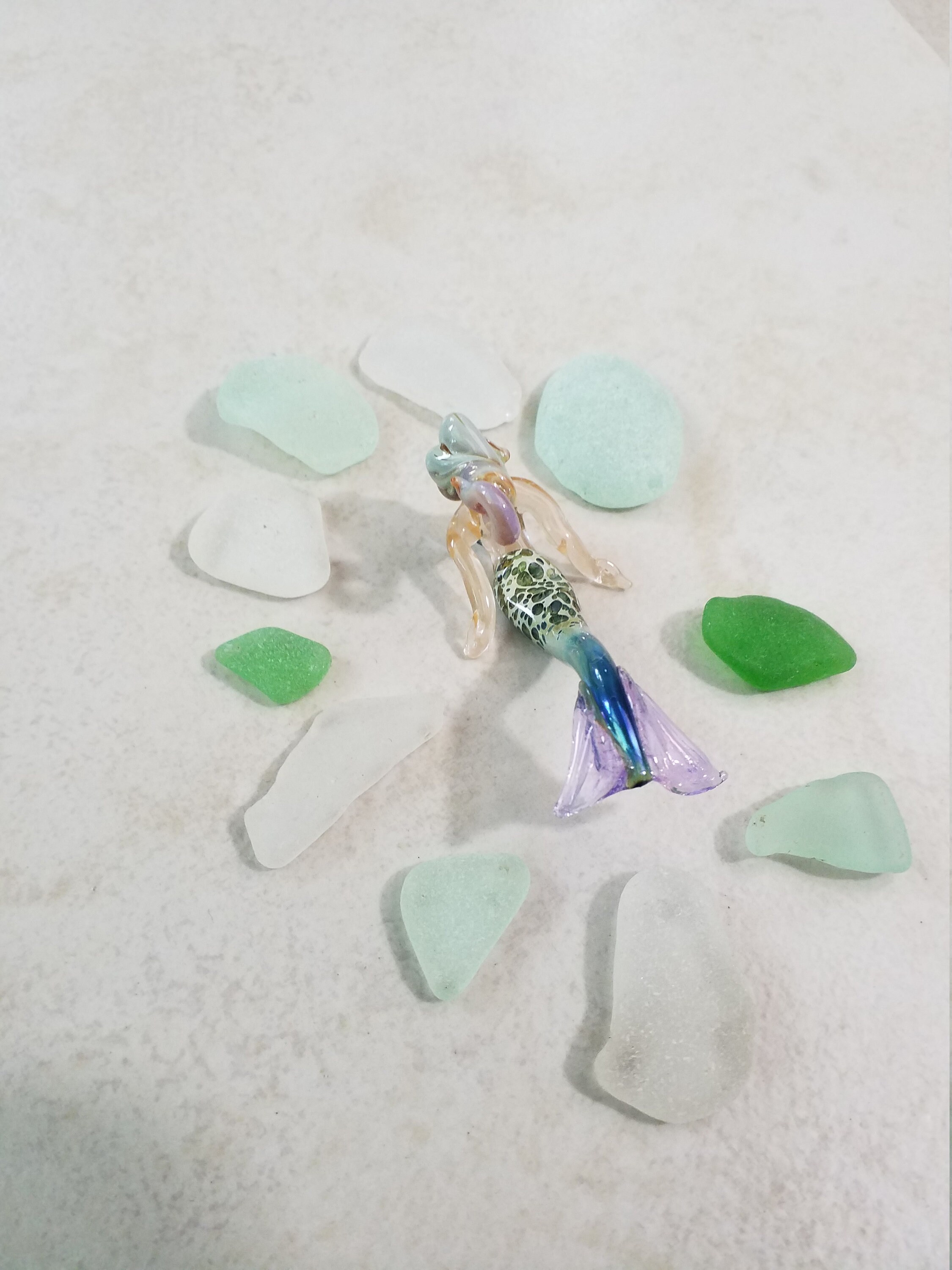Sea Glass Ariel Mermaid Pendant Mermaid Tail Jewelry Ocean Art | Etsy