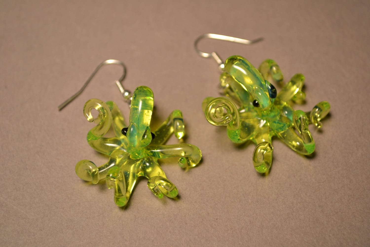 Slime Octopus Earrings Octopus Jewelry Sea Life Octopus Glass - Etsy UK