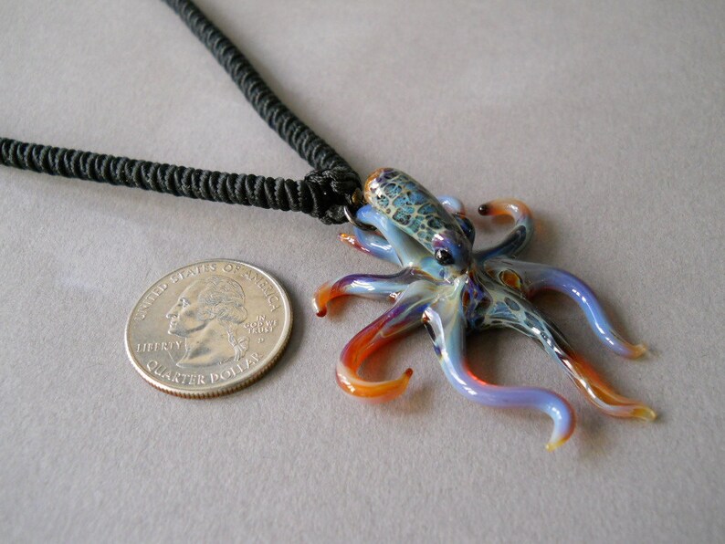 Blown Glass Octopus Pendant Gift for Him Octopus Jewelry Gift | Etsy