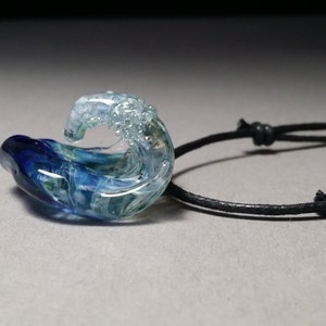 Glass Wave Pendant Surf Jewelry Pendant Beach Jewelry Ocean - Etsy