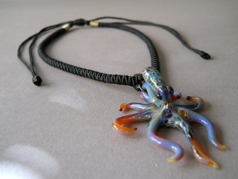 Blown Glass Octopus Pendant Gift for Him Octopus Jewelry Gift - Etsy
