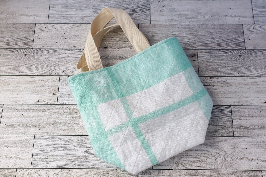 Vintage Quilted Mini Tote Bag, Vintage Quilted Mini Tote Bag for Women ...