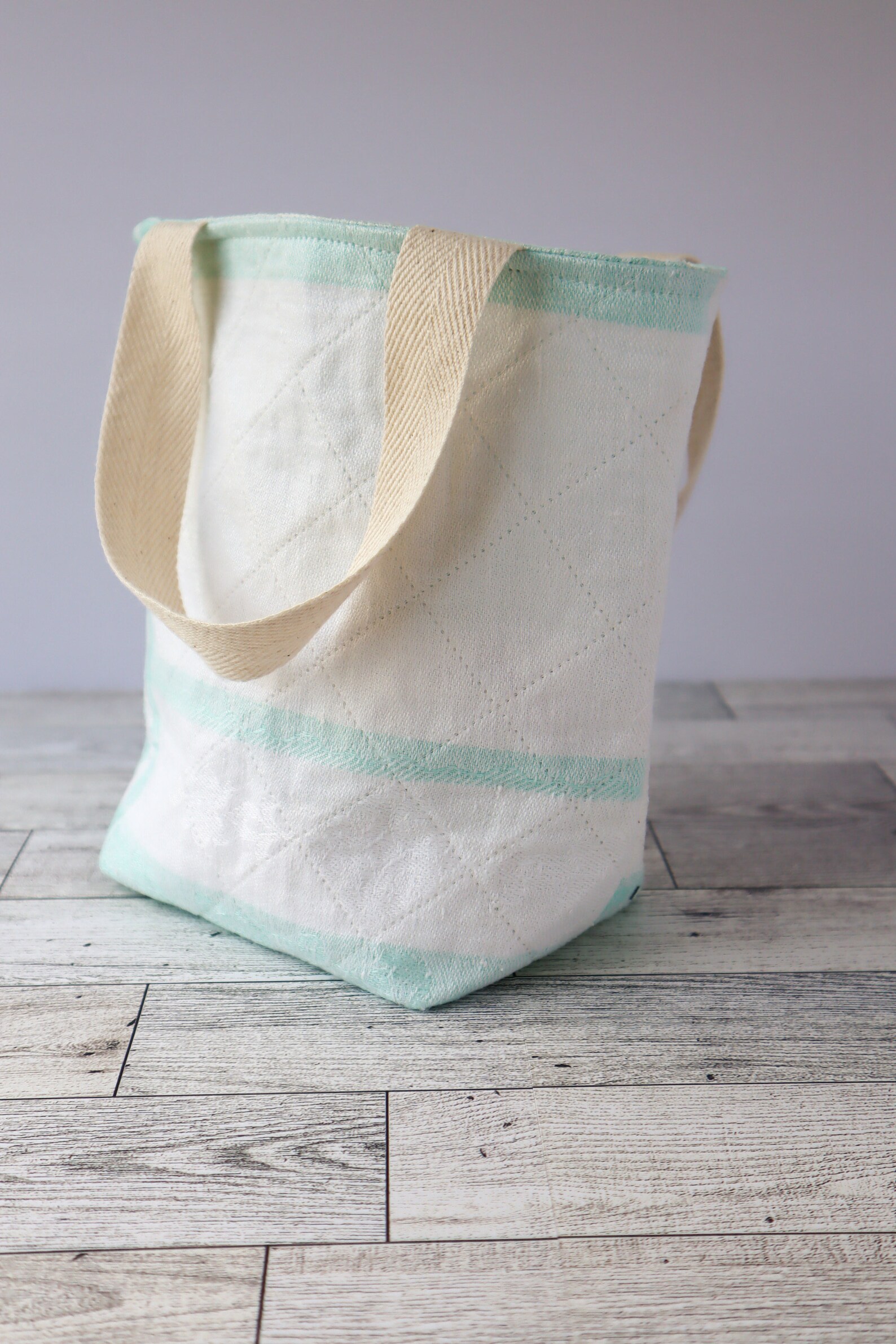 Vintage Quilted Mini Tote Bag, Vintage Quilted Mini Tote Bag for Women ...