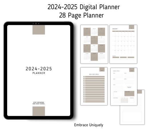 2024 2025 Digital Planner, Monthly Planner, Weekly Planner, Digital ...