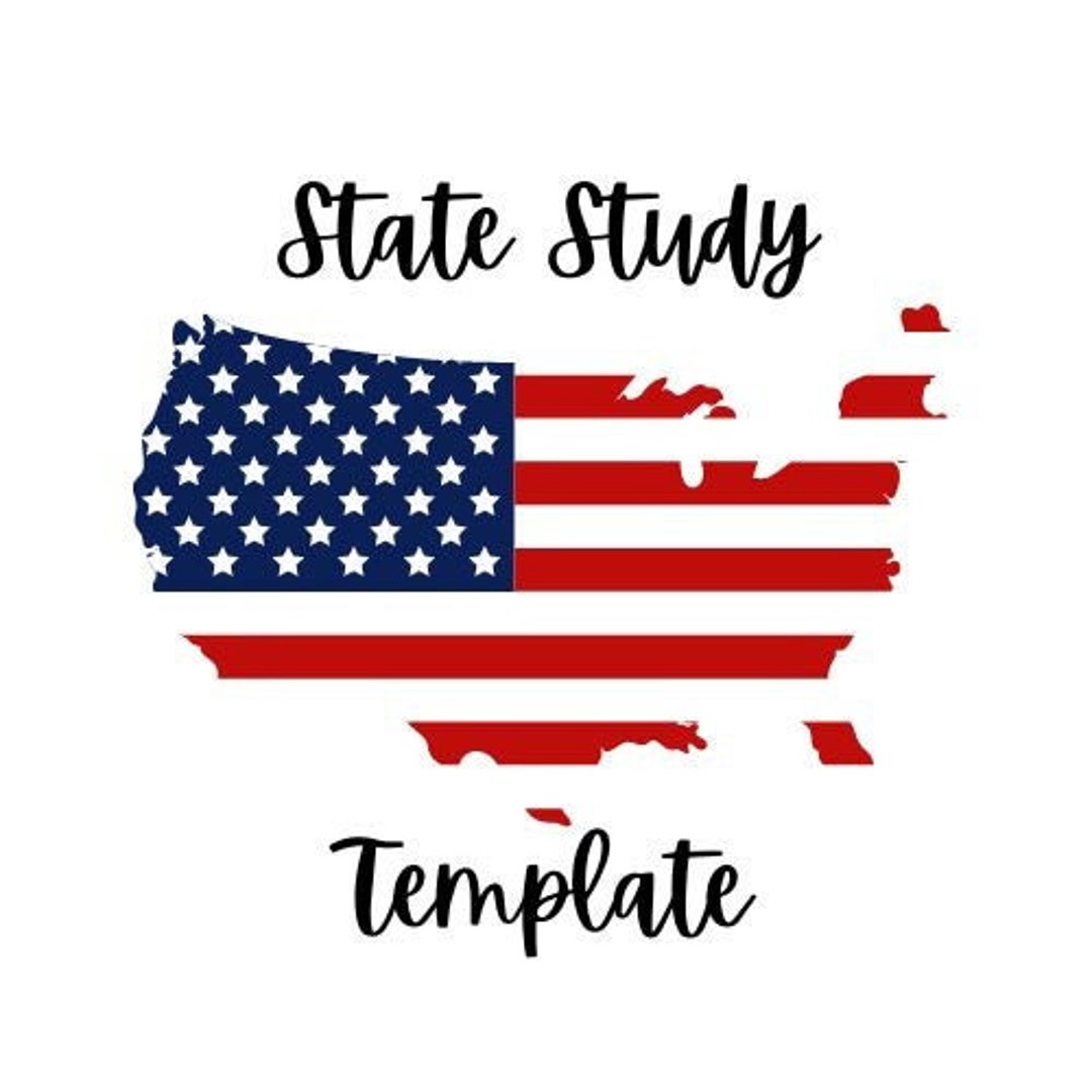STATE STUDY TEMPLATE - United States Geography Notebook - Cycle 3 ...