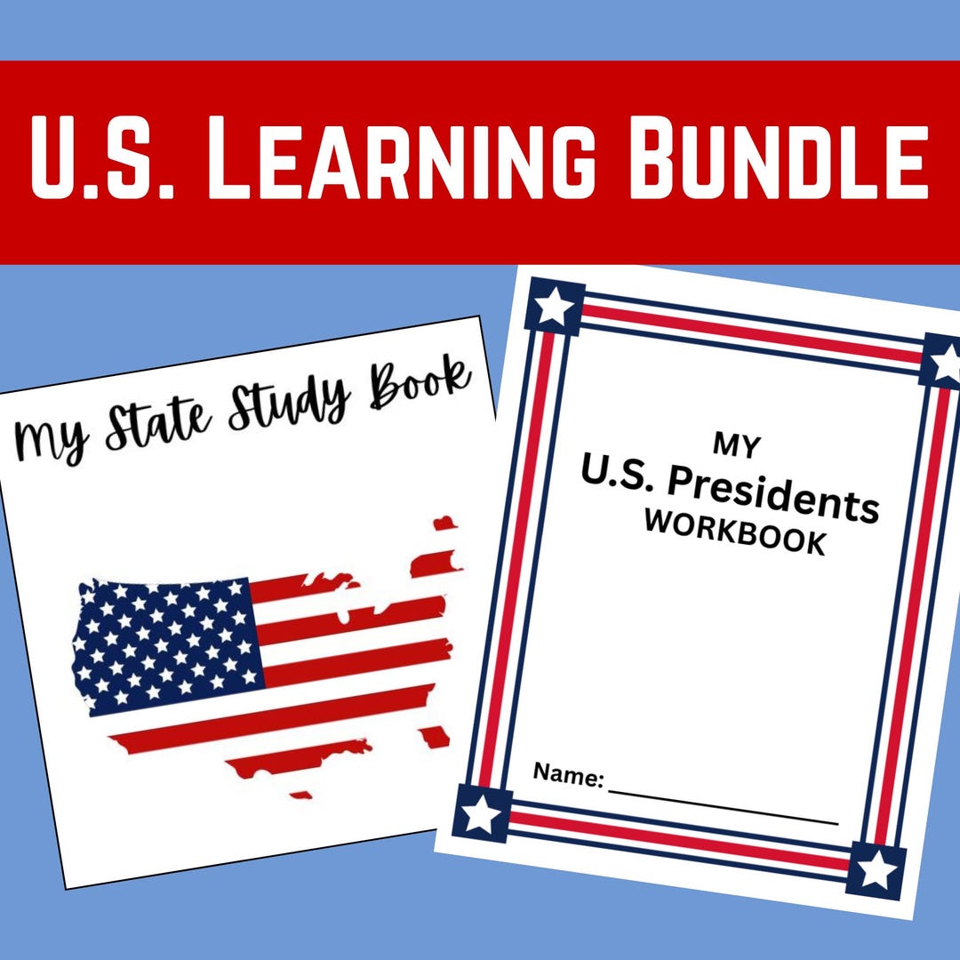 US Presidents and States Study Guide Bundle for Kids | American History ...