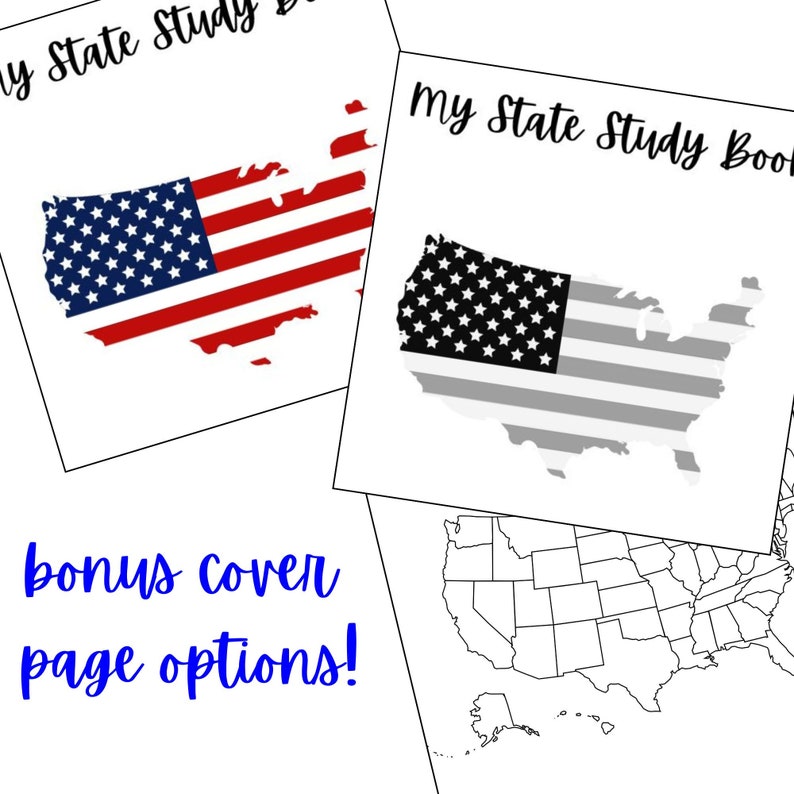 STATE STUDY TEMPLATE - United States Geography Notebook - Cycle 3 ...