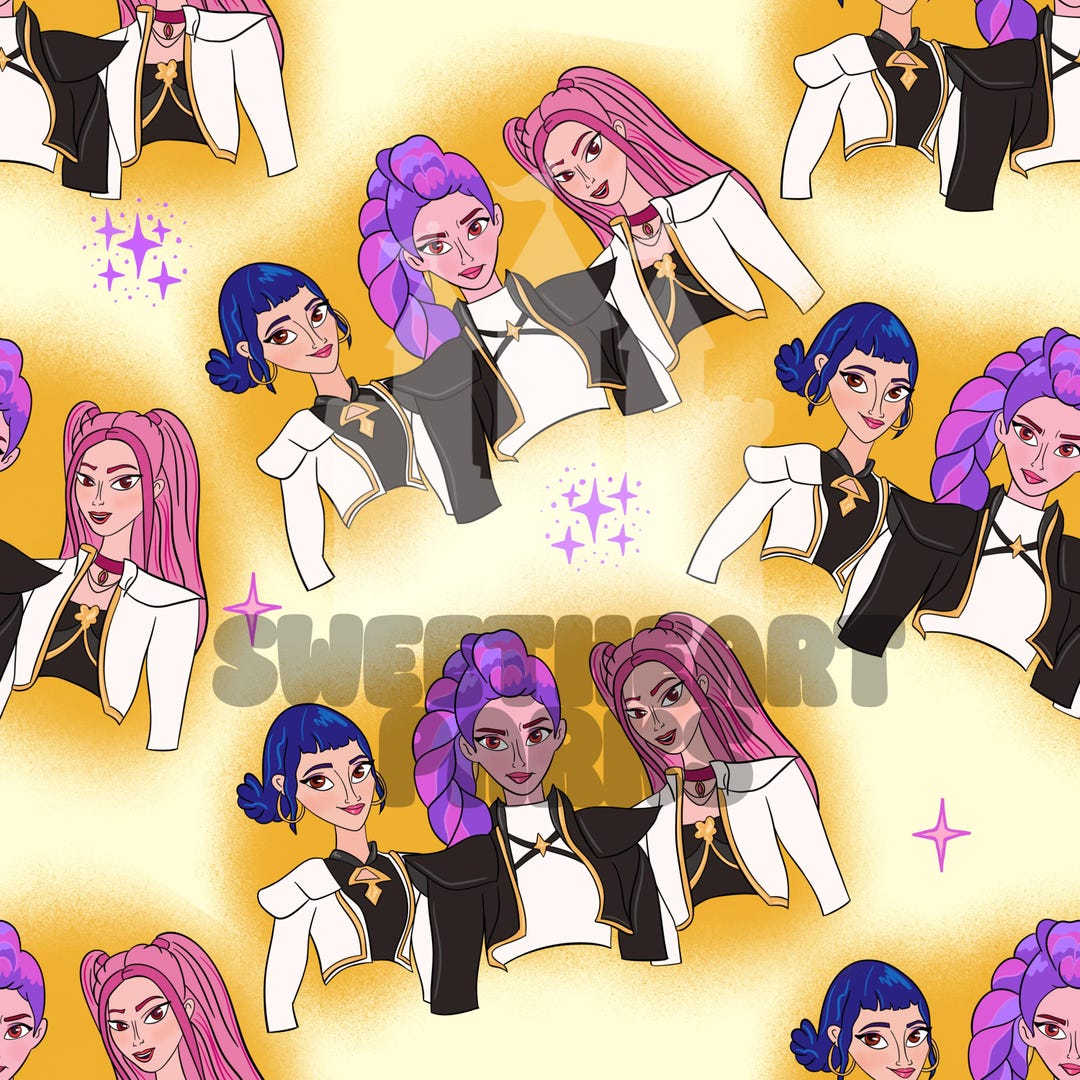 Kpop Girl Band Music Video YELLOW | Seamless Repeating Pattern ...