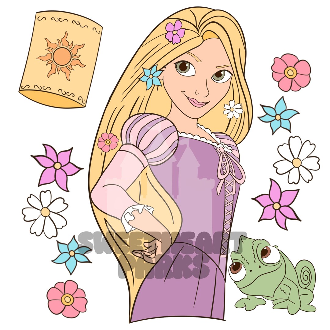 Magical Long Hair Princess | PNG for Tshirt Sublimation - Etsy