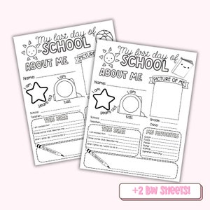 First and Last Day of School Interview, Printable Classroom Worksheets ...