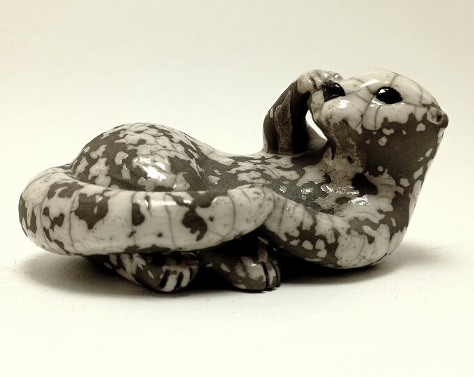 Washing Otter Ceramic Pottery Raku Fired Sculpture - Etsy