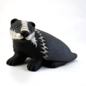 Badger - Ceramic Raku Fired Pottery Animal British Wildlife Woodland ...