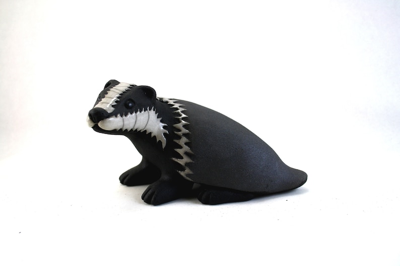 Badger - Ceramic Raku Fired Pottery Animal British Wildlife Woodland ...