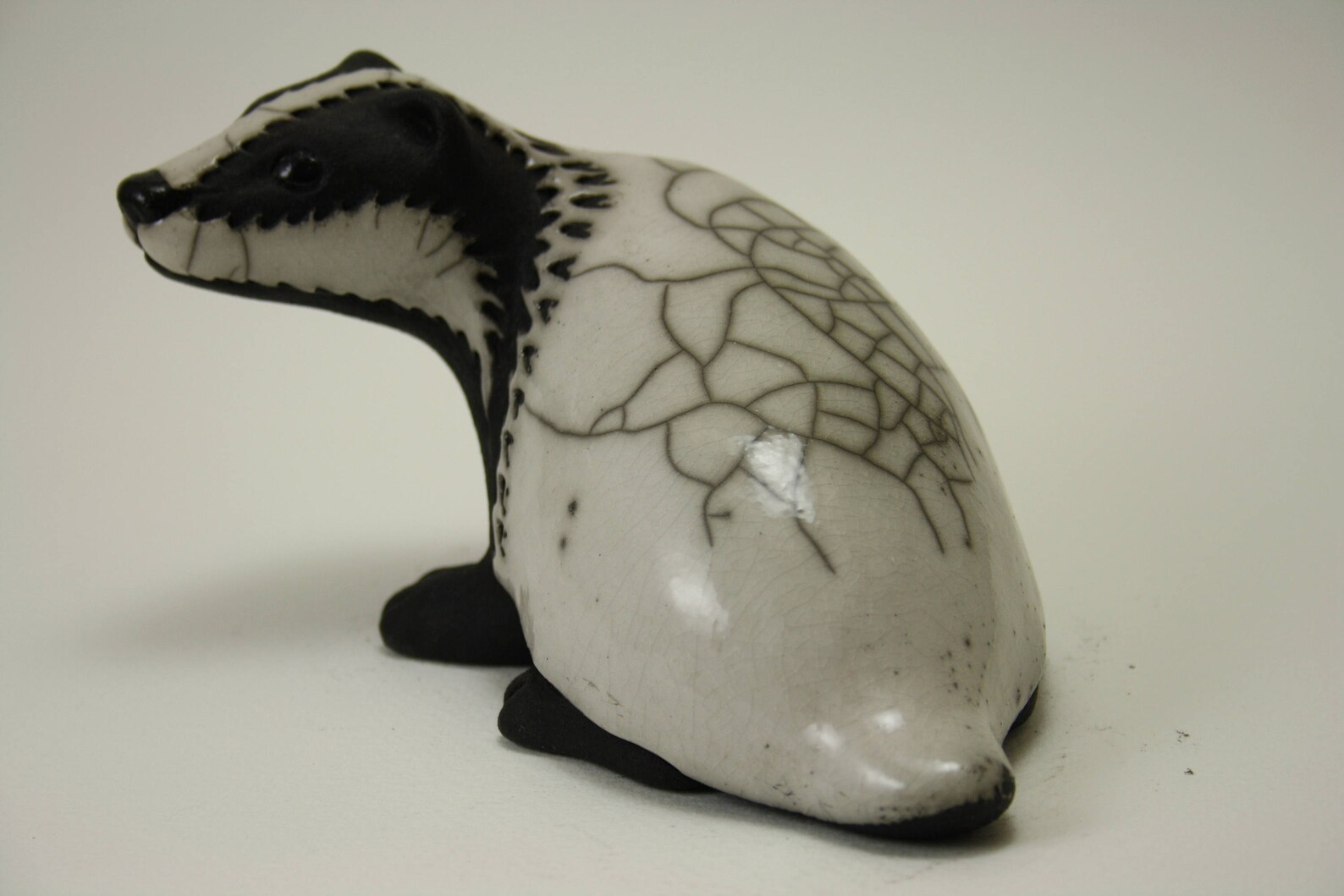 Badger - Ceramic Raku Fired Pottery Animal British Wildlife Woodland ...