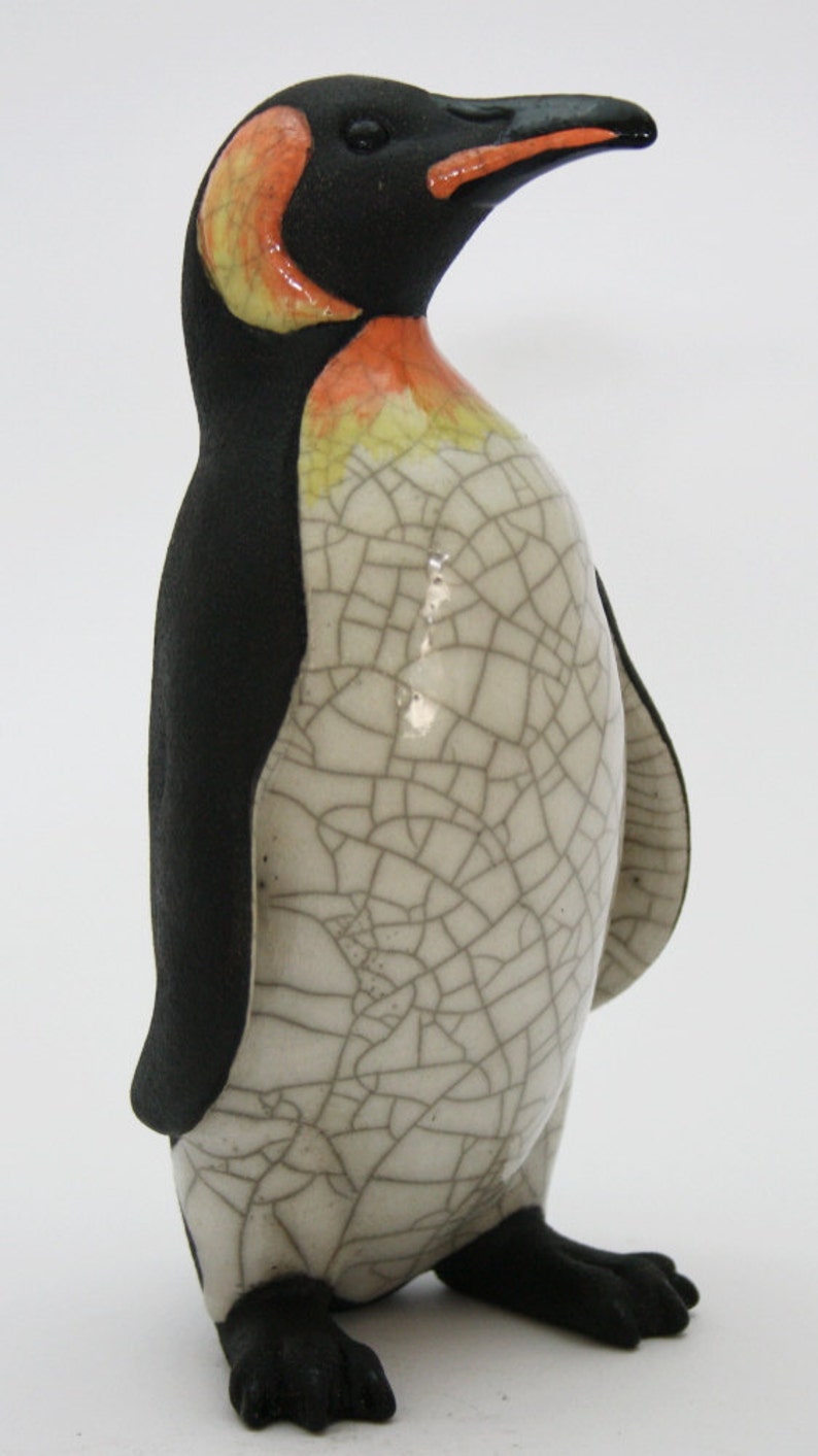 Emperor Penguin ceramic raku fired sculpture | Etsy Emperor Penguin ceramic raku fired sculpture | Etsy