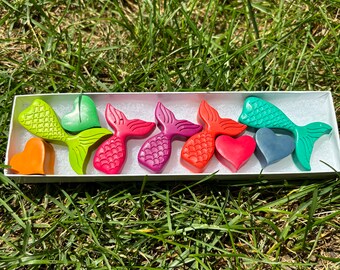 Gemstone Crayons mermaid Treasure Set - Etsy