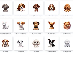 Cute Dog Bundle 40 Clipart PNG - Cute Pet Illustration for Crafts ...