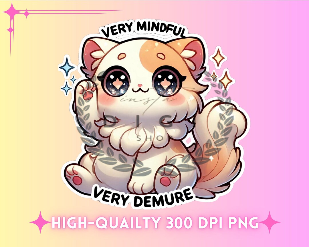 Lindo gato muy atento, muy recatado PNG, diseño de sublimación de ...