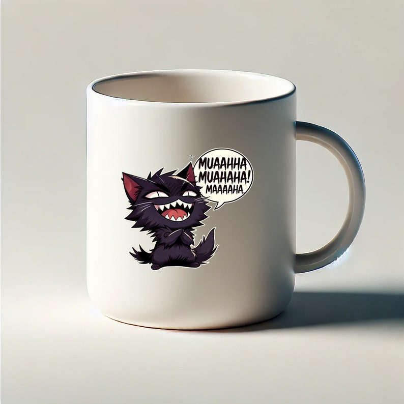 Cute Cat evil Laugh PNG, Funny Cat Clipart Sublimation Design, Trendy ...