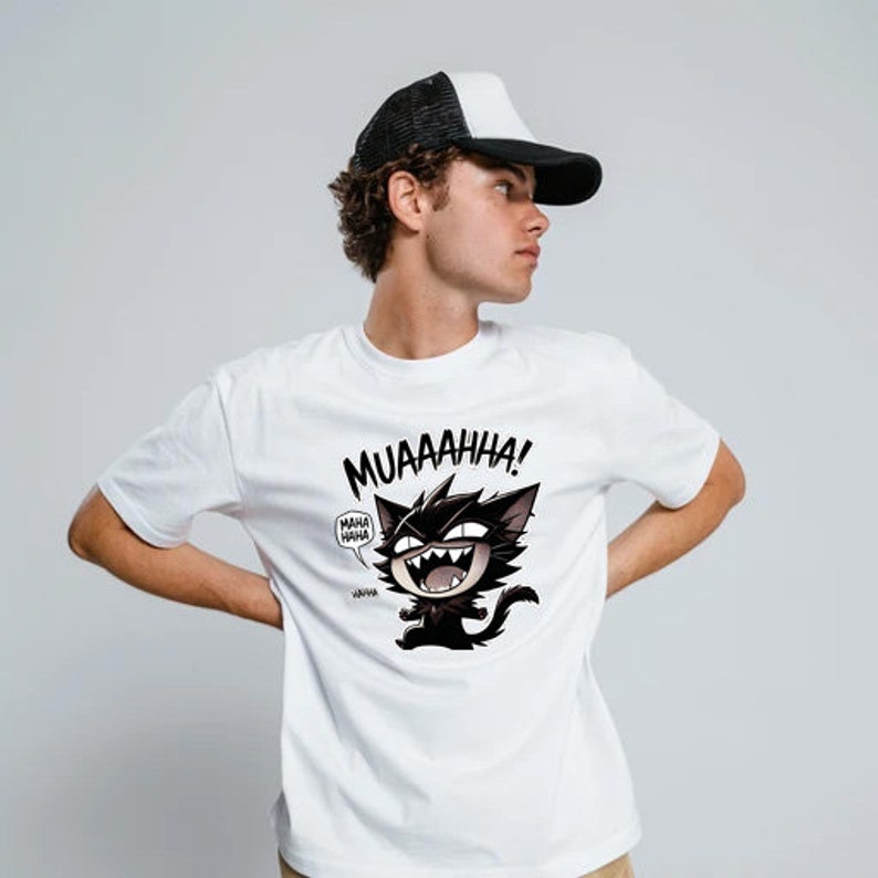 Cute Cat evil Laugh PNG, Funny Cat Clipart Sublimation Design, Trendy ...