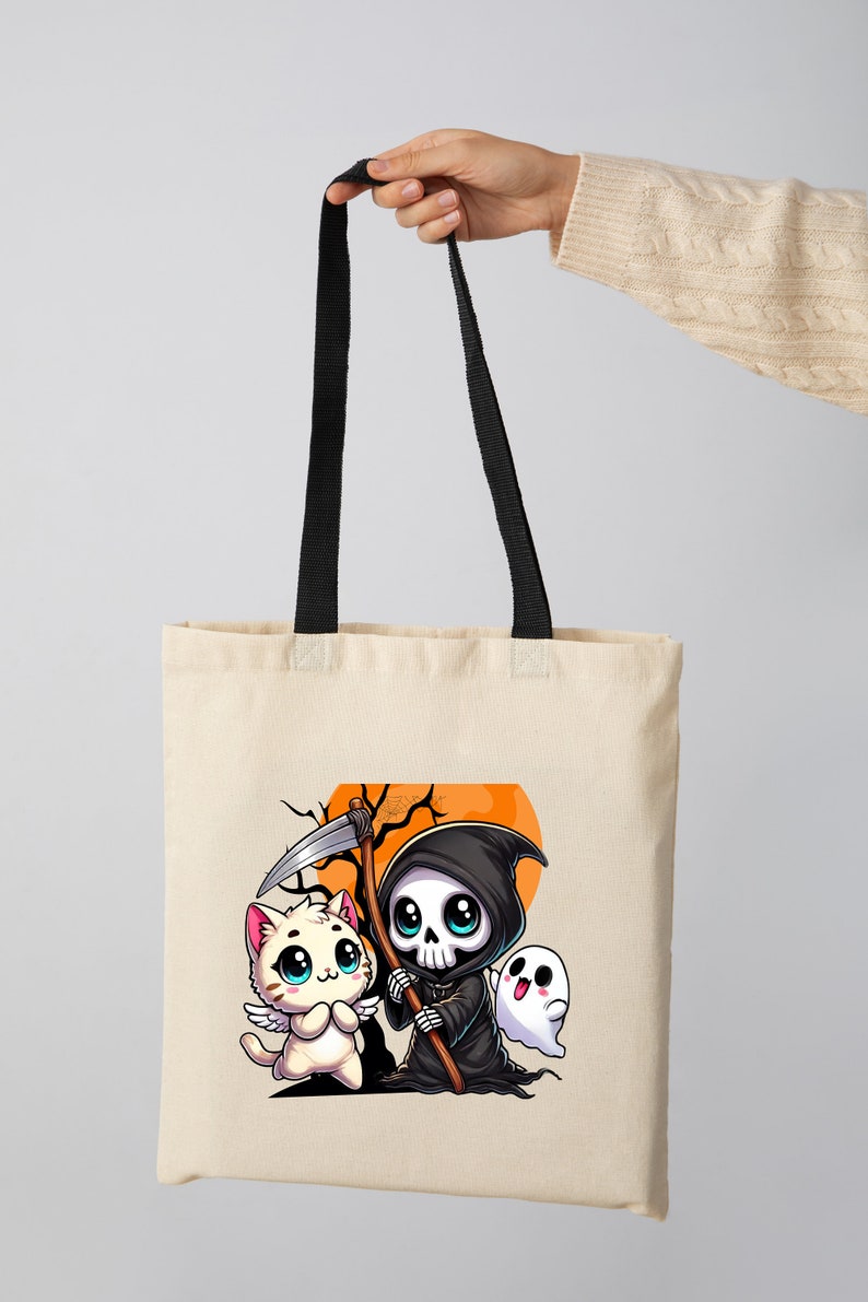 Halloween Cat "soul Reaper" Clip Art – Trendy, Funny Digital Download ...