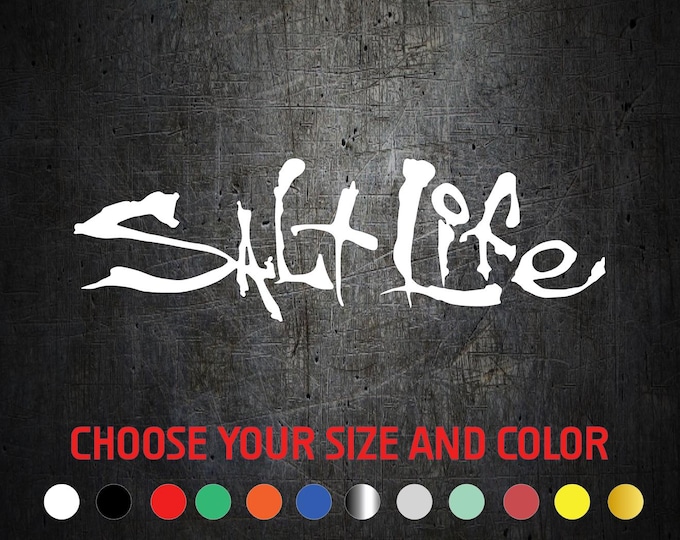 Salt Life Vinyl Decal – Beach & Fishing Lifestyle Sticker for Car or ...