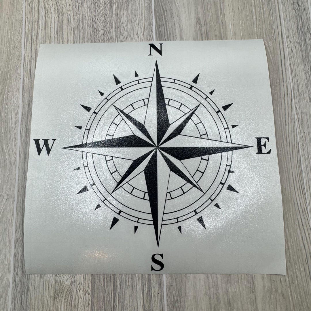 Compass Decal Vinyl Decal Sticker Compass Sticker for Laptop Jeep or ...