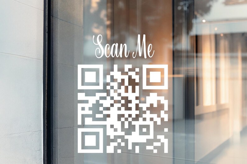 Personalized QR Code Window Sticker - Custom Design, Scan Me Decal ...