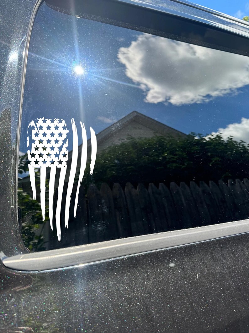 American Flag Bumper Sticker USA Flag Vinyl Decal for Patriotic Gifts ...