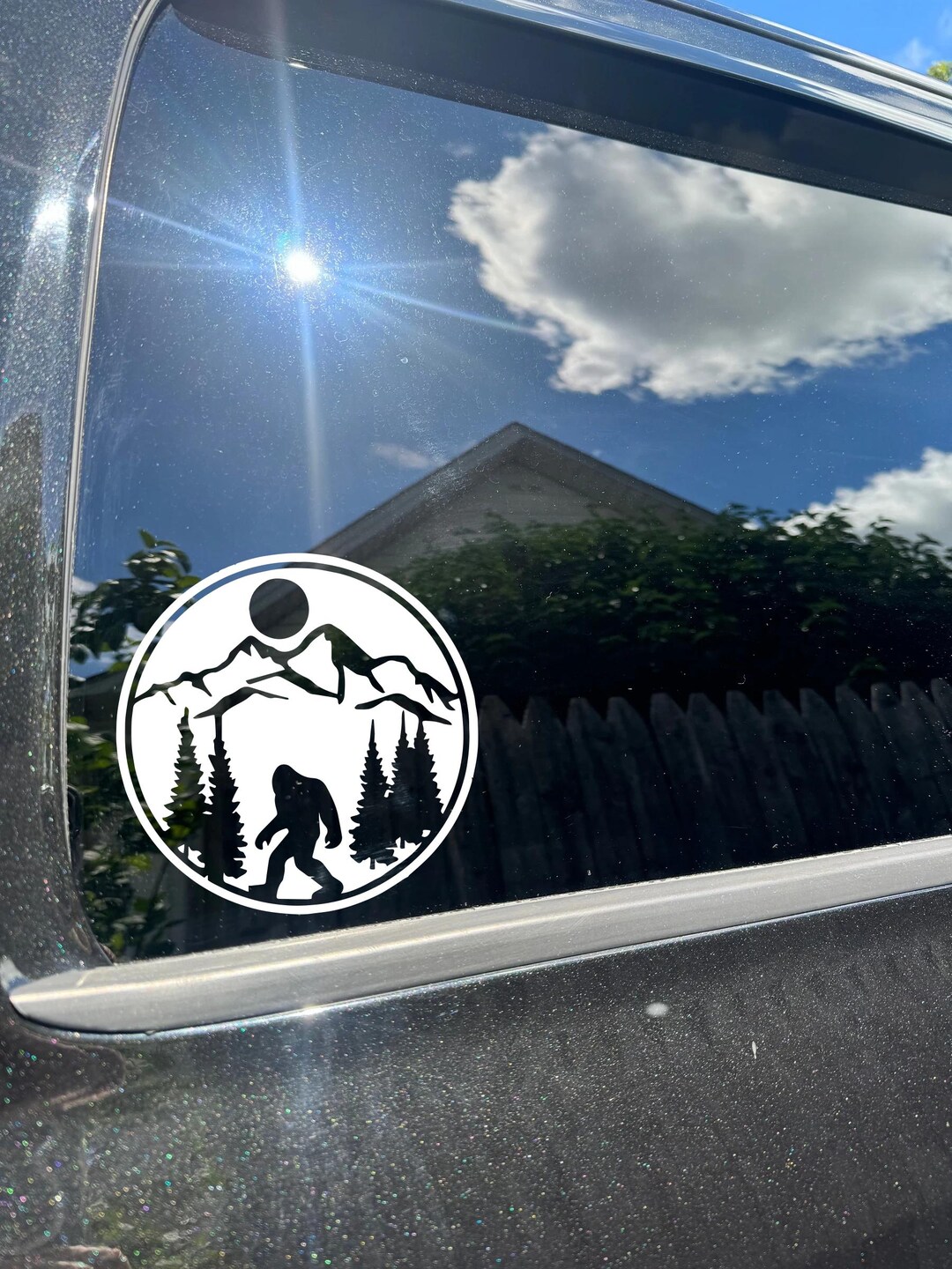 Bigfoot Mountain Range Bumper Sticker - Unique Car Decal - Gift for ...