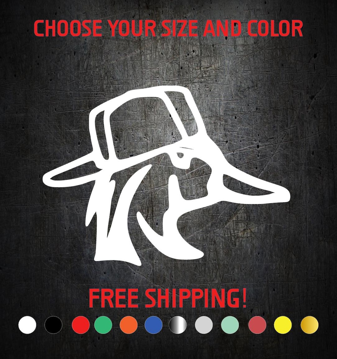 Duck Backwards Hat Decal /truck Decal/car Decal/squatted Truck Decal - Etsy
