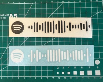 Custom Spotify Song Code Vinyl Decal Song Code Sticker Music Code Decal ...