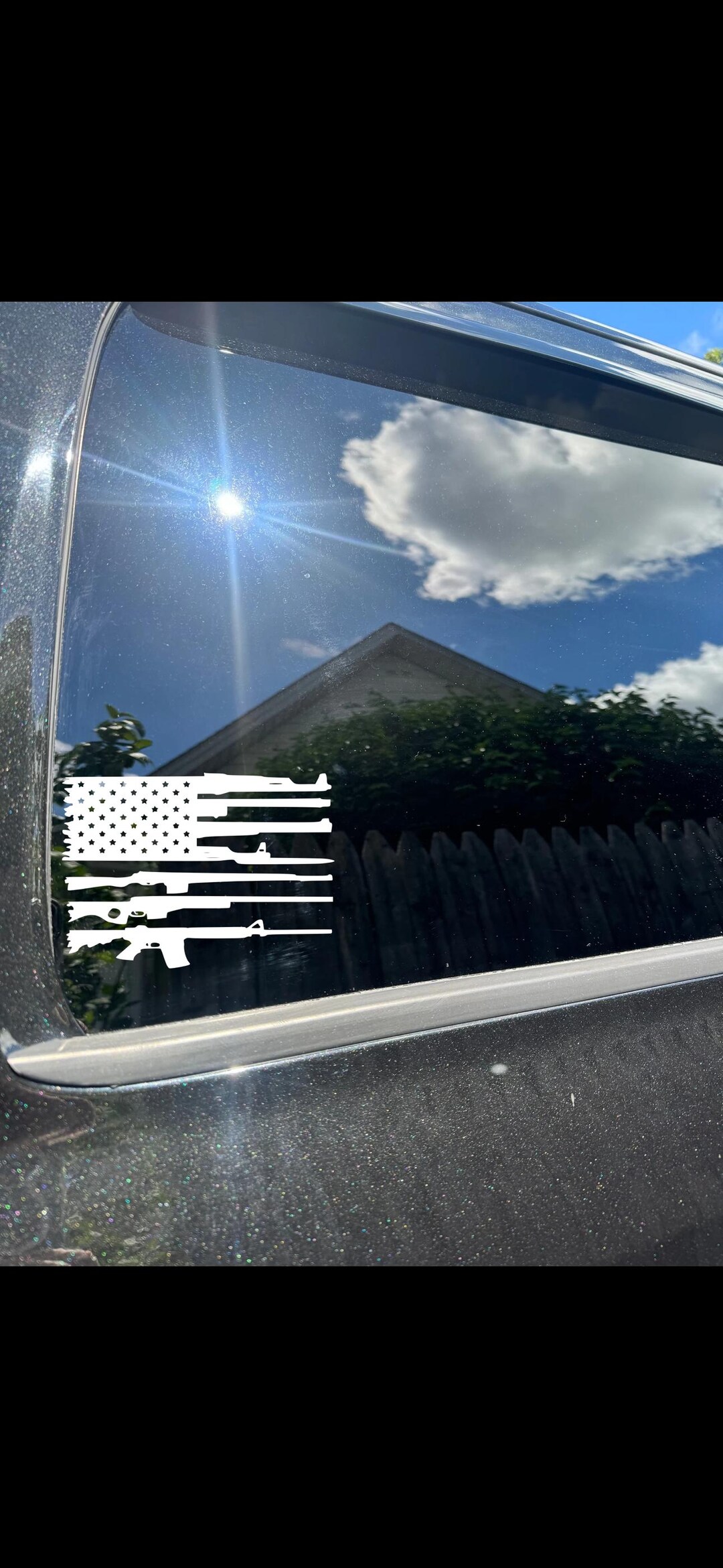 Patriotic Gun Flag Decal for Car, Truck Vinyl Sticker for Proud ...