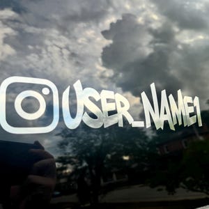 Custom Instagram Name Decal Chrome Personalized IG Username Decal ...
