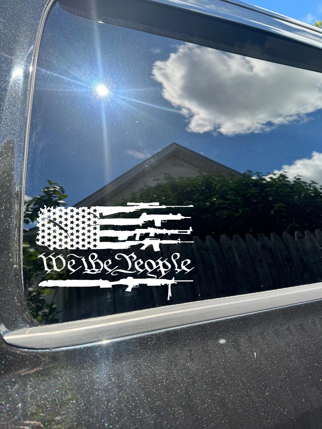 Patriotic Vinyl Decal We the People American Flag Sticker for Cars ...