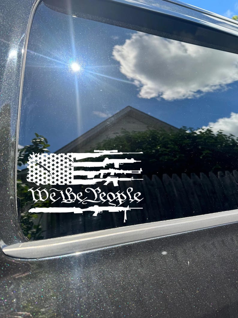 Patriotic Vinyl Decal We the People American Flag Sticker for Cars ...