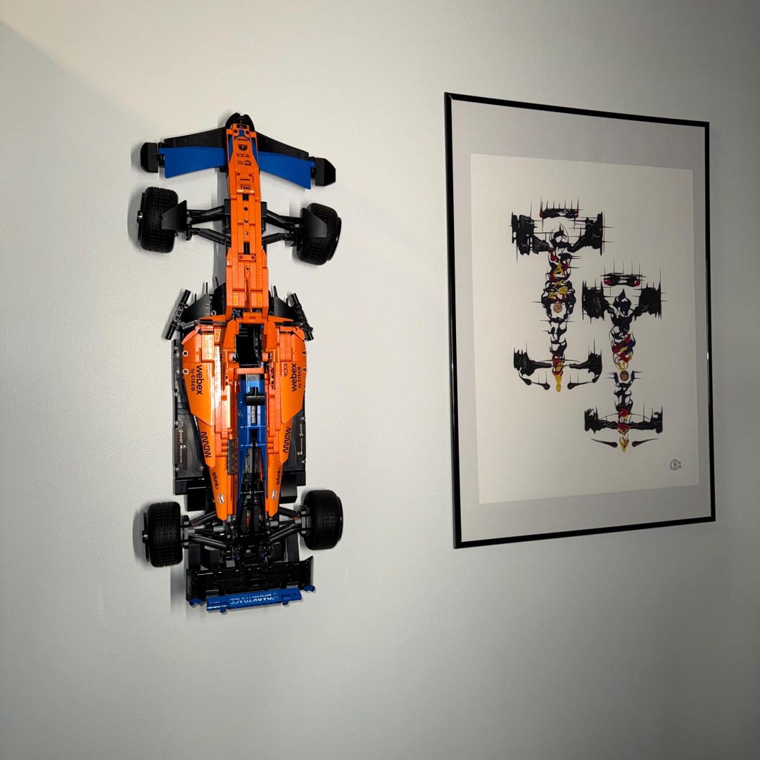 Wall Mount for LEGO Technic 42141 Mclaren F1 Race Car - Lego Display ...