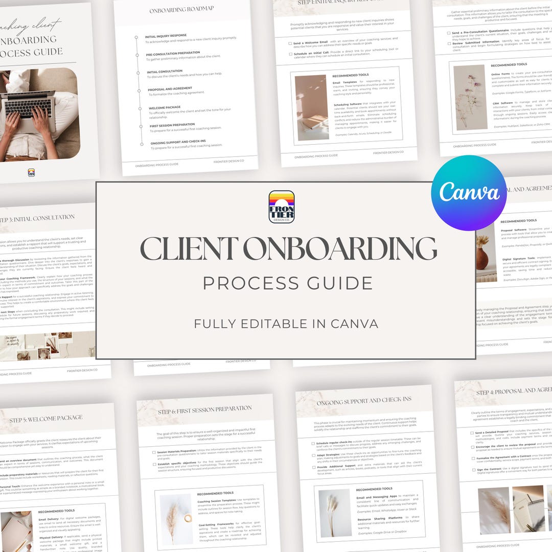 Client Onboarding Process Guide Template for Entrepreneurs - Etsy