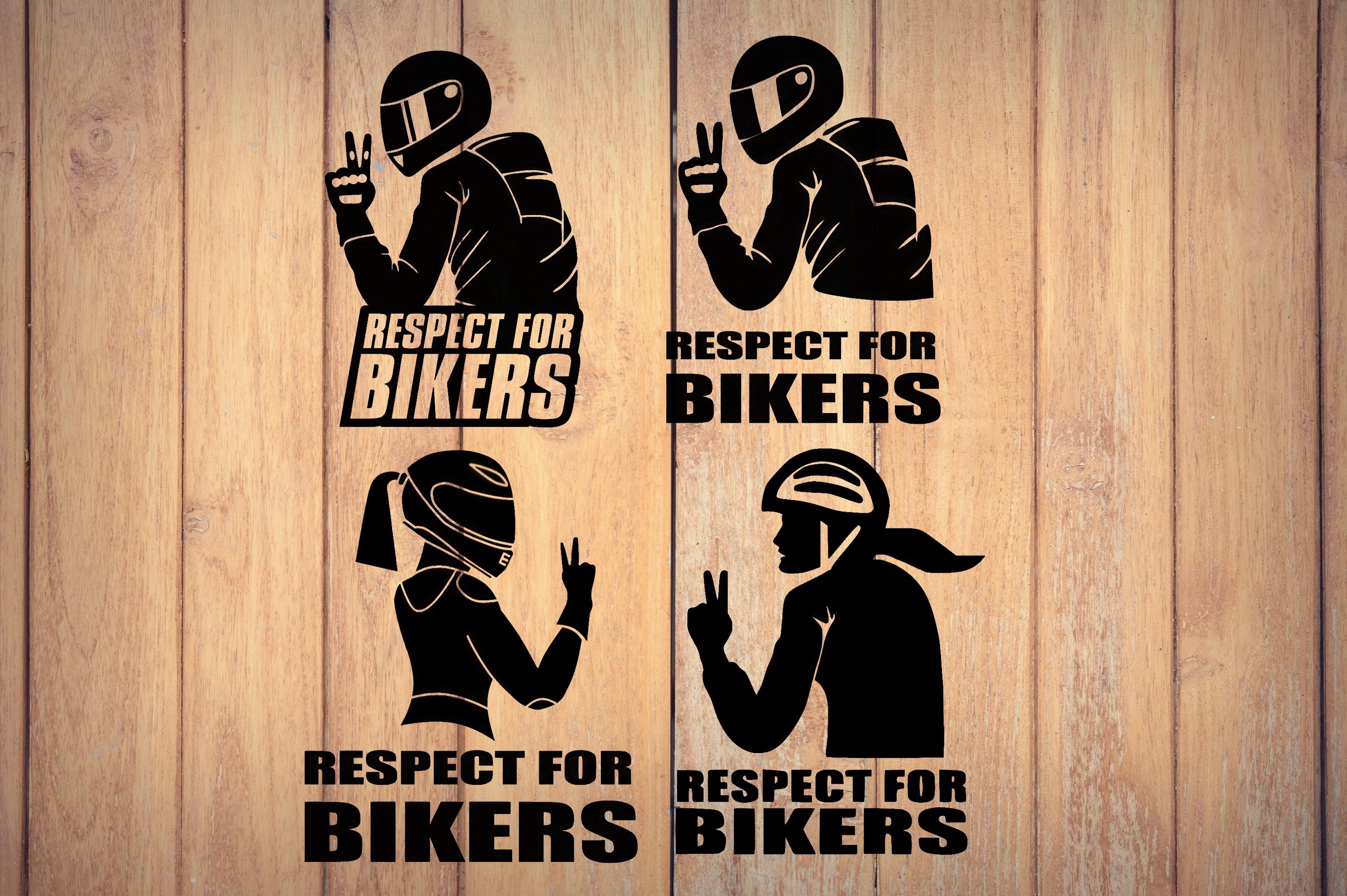 4 X Respect for Bikers SVG PNG for Motorcycle Decals Bundle Svg Motor ...